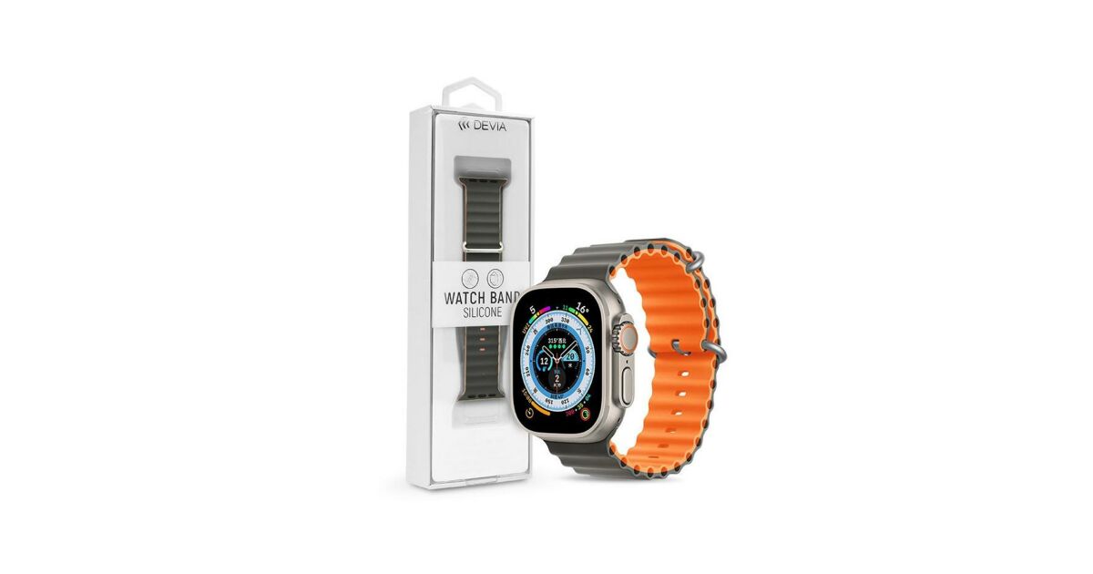 Devia Deluxe Series Sport6 Silicon 2-tone Watch Band 42-49mm Grey ...