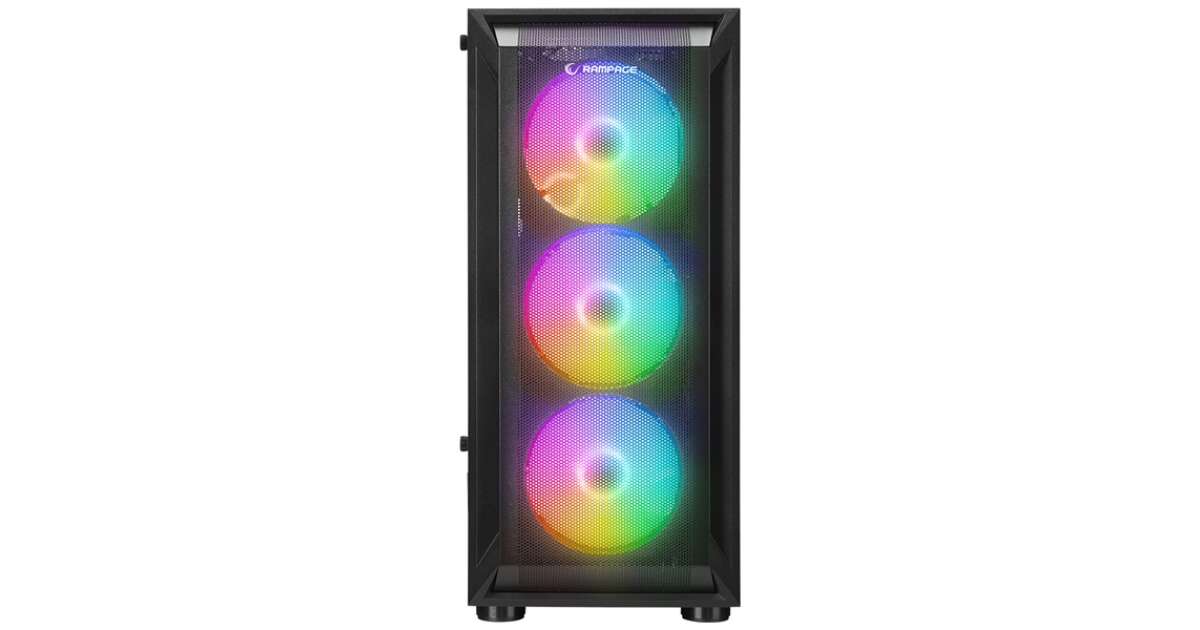 Rampage Computer case - SHIVA (black; windowed; ATX/Micro ATX/Mini-ITX ...