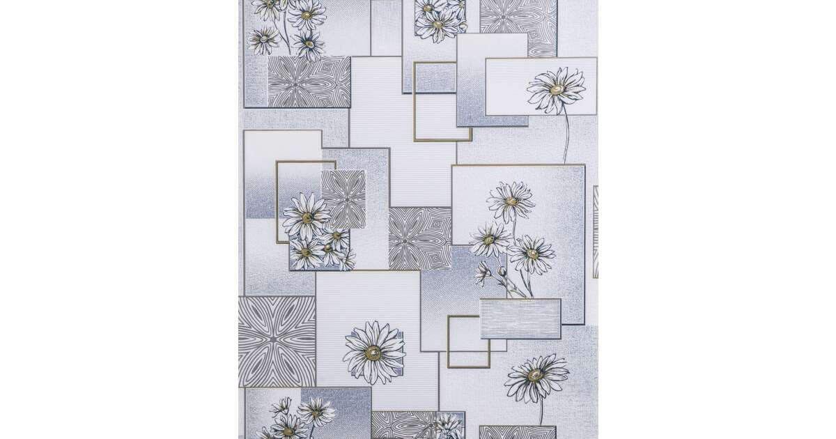 Vinyl Wallpaper Daisies Grey | Pepita.com