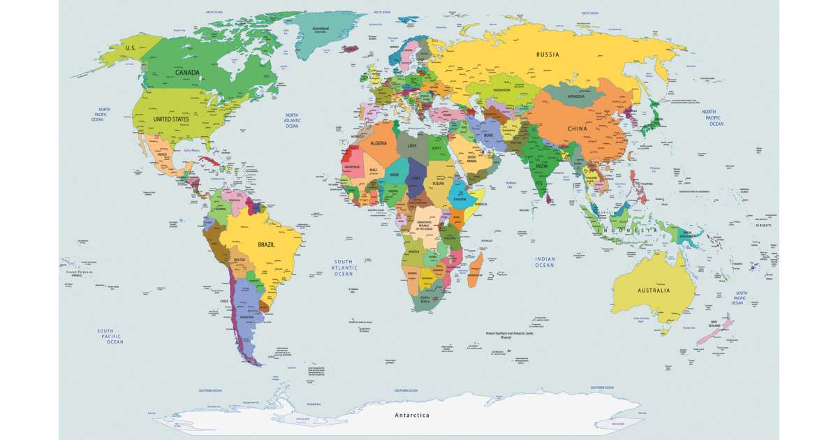Fotografie tapet Harta Lumii 4 L | Pepita.com