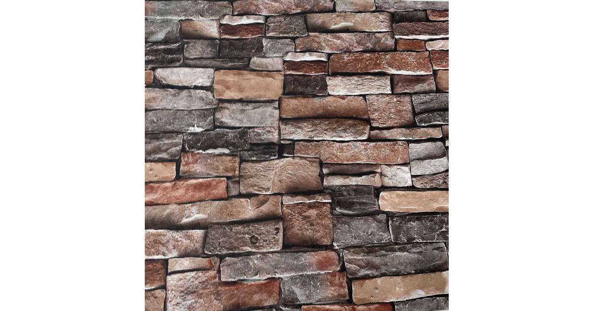 Tapet Vinil Perete piatra 3D Bej | Pepita.com