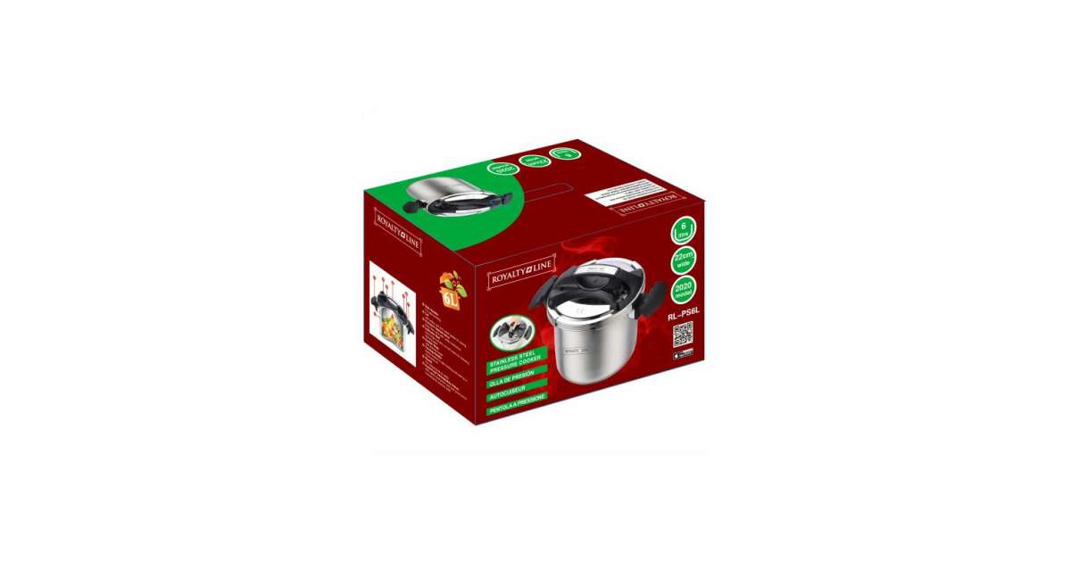 Royalty Line rozsdamentes acél kukta, 6 literes, 22cm széles, RL-PS6L ...