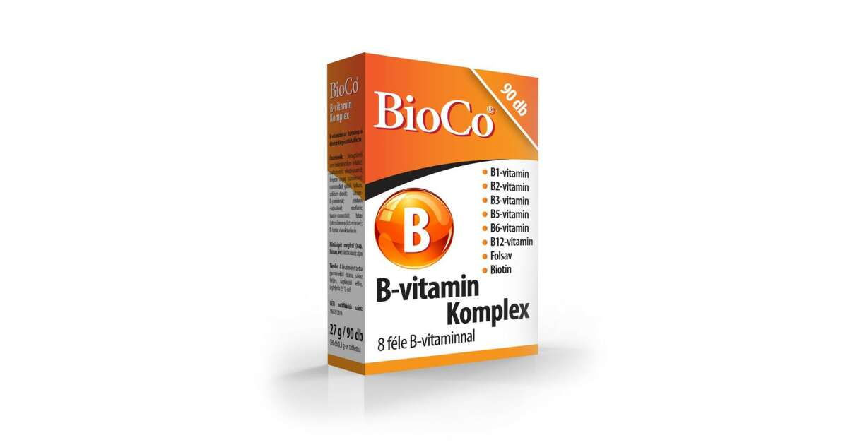 Bioco b-vitamin komplex tabletta 90 db | Pepita.hu