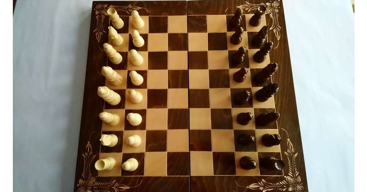 Gigantikus fa sakk készlet 65x65 cm bükkfa sakk tábla doboz sakkfigura ...