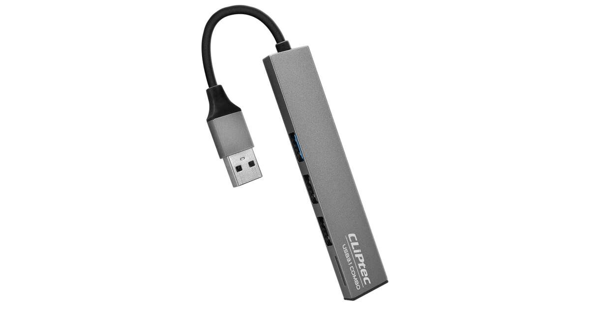 USB HUB elosztó USB TO USB 3.1 + 2XUSB 2.0 + MicroSD - Slim Combo ...
