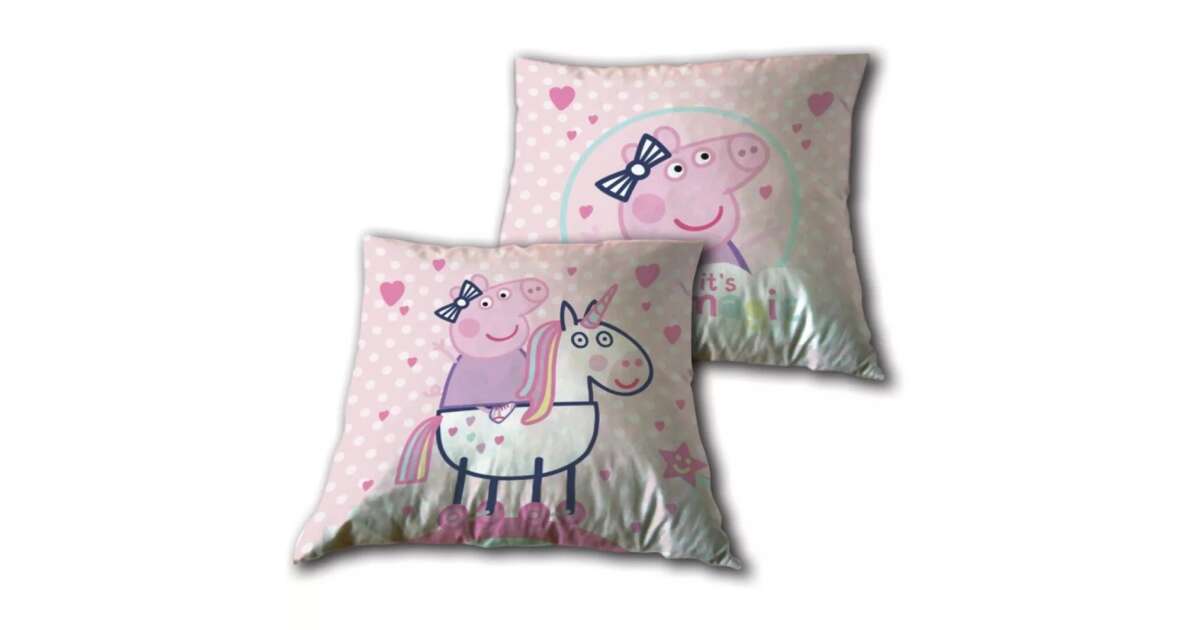 Peppa malac párna díszpárna 35x35cm | Pepita.hu