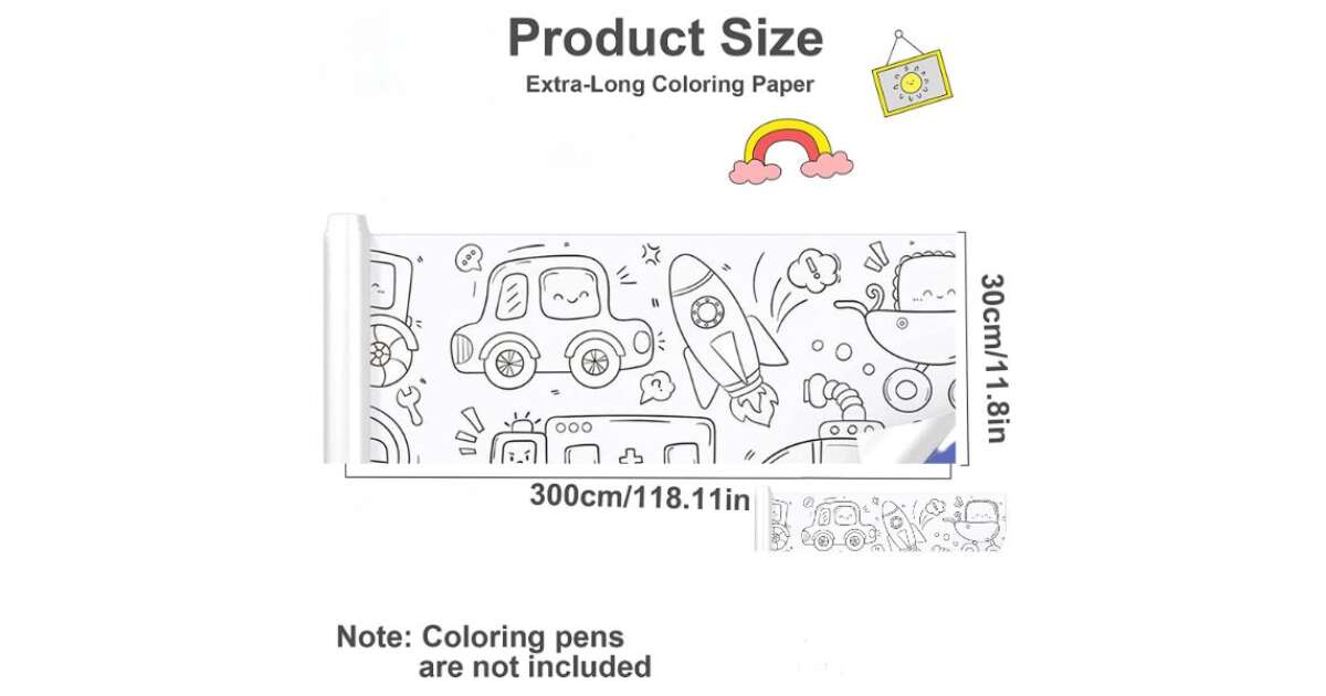 Rola hartie auto-adeziva si decupabila pentru desenat si colorat, 3m x ...