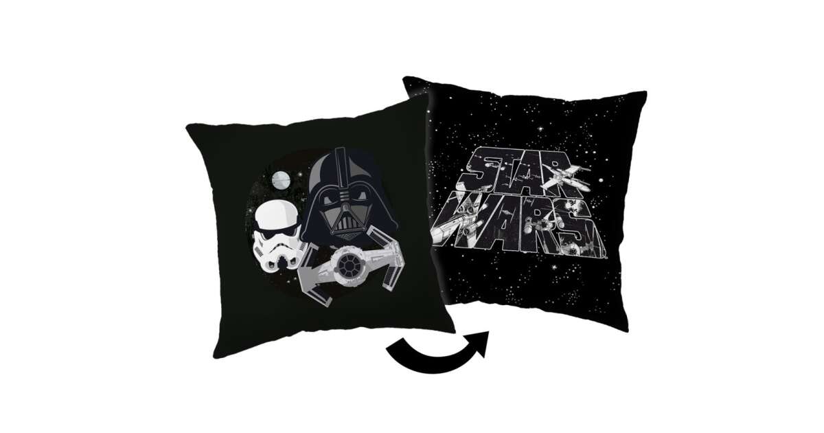 Star Wars párna díszpárna fekete 35x35cm | Pepita.hu