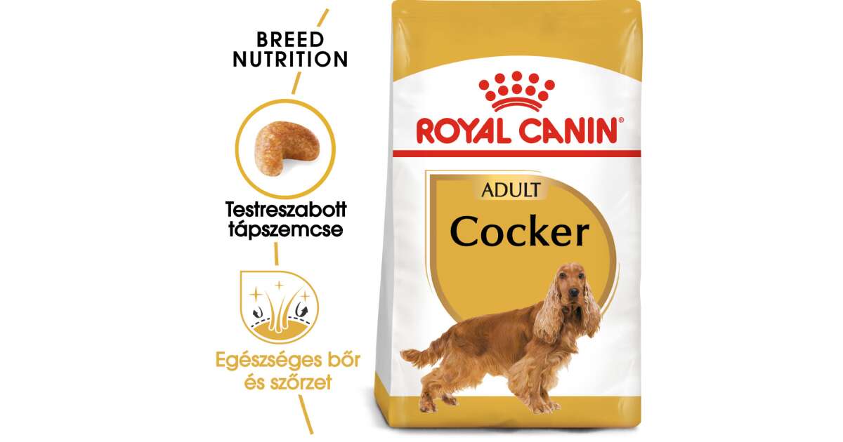 Royal Canin Cocker Adult - Cocker Spániel felnőtt kutya száraz táp (2 x ...