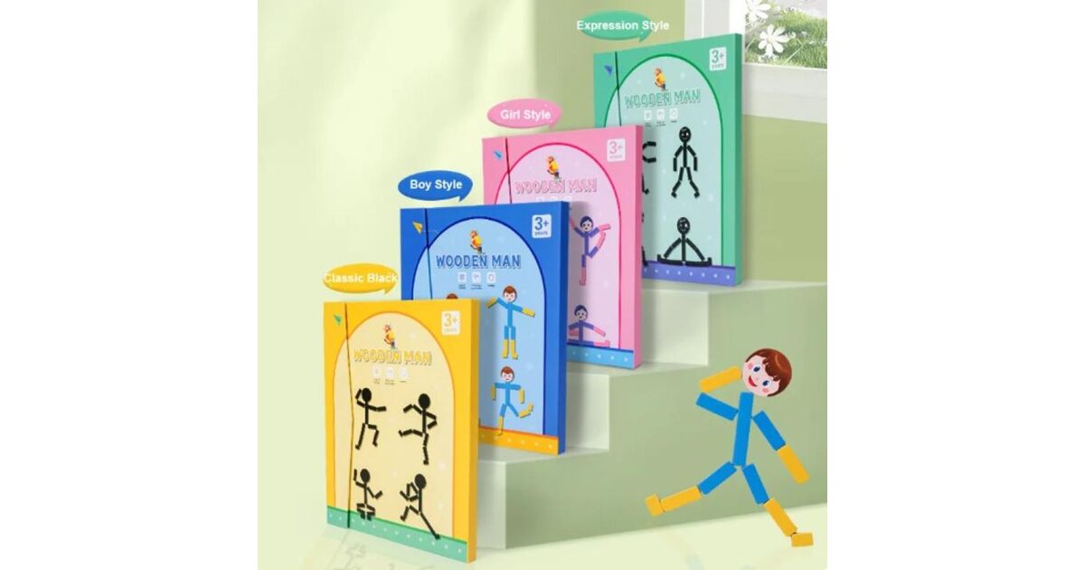 Pálcika sport ember (mágneses) - Wooden stick man magnetic - több féle ...