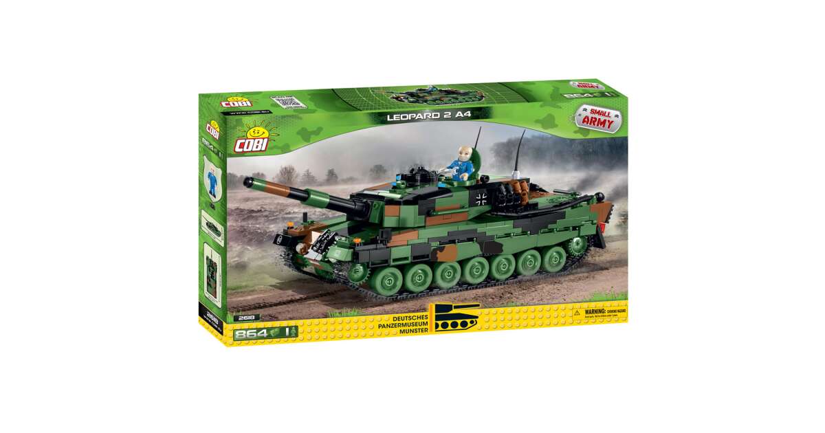 Cobi Tank Leopard 2 A4 építőkészlet, Tankgyűjtemény, 2618, 864 részes ...