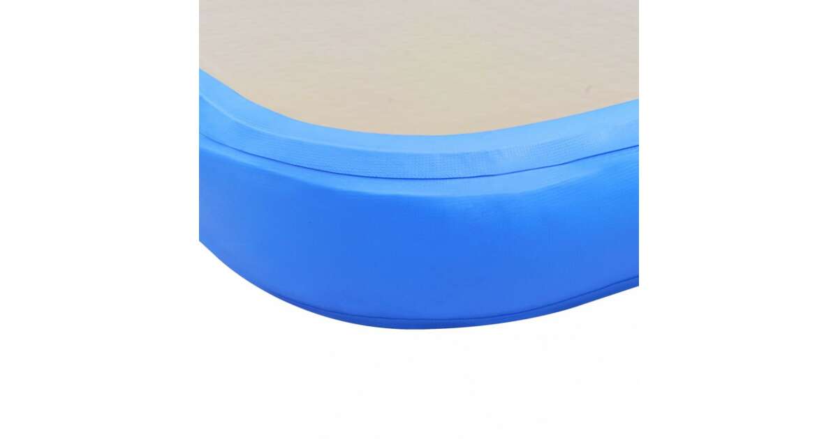 Kék PVC felfújható tornaszőnyeg pumpával 300 x 100 x 10 cm (91913 ...