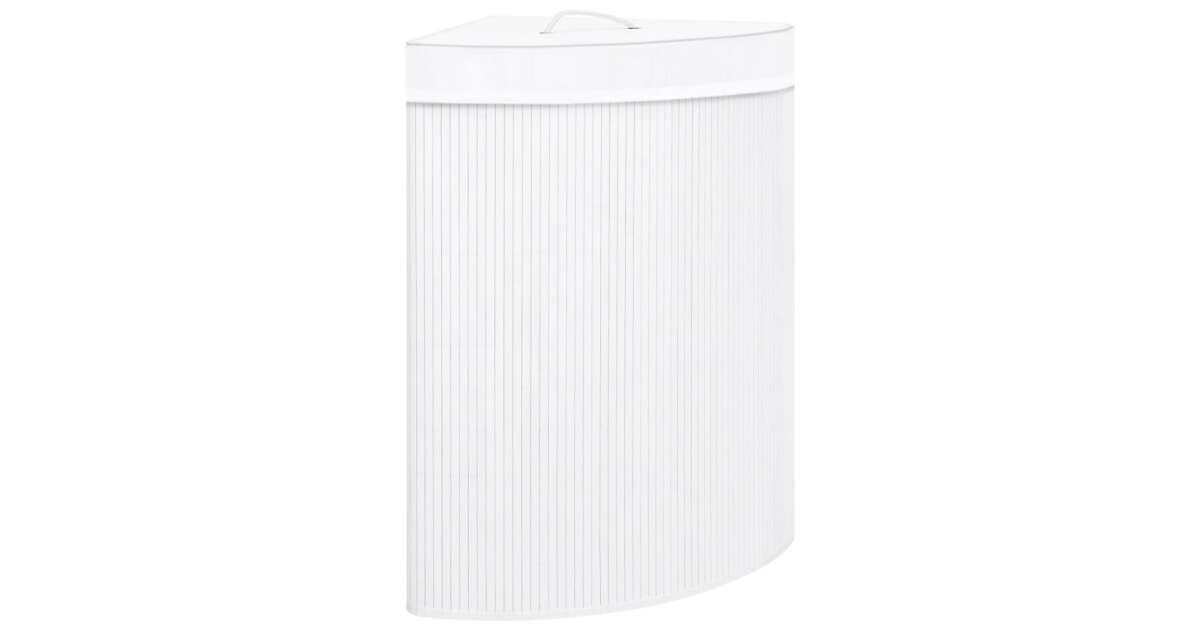 Fehér sarok bambusz szennyestartó kosár 60 L (320763) | Pepita.hu