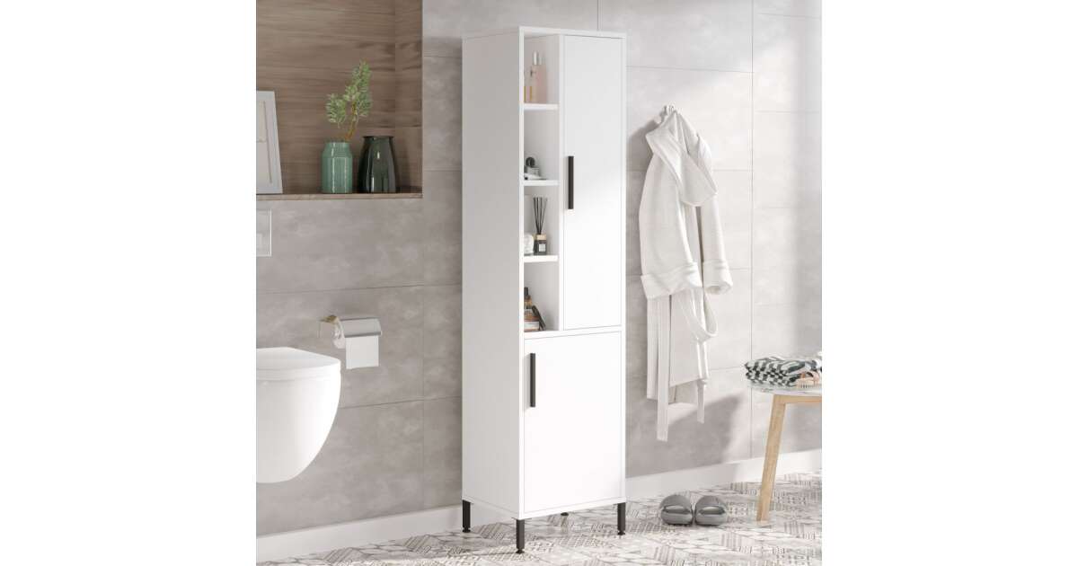 VI2-W Fürdőszobai magas szekrény fehér | Pepita.hu