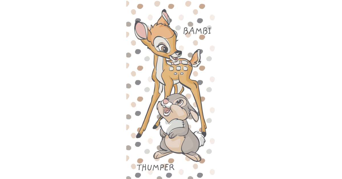 Disney Bambi, Dotty fürdőlepedő, strand törölköző 70x140cm | Pepita.hu