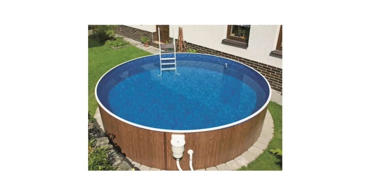 Wellis Lagoon Deluxe Fémpalástos medence homokszűrővel 360cm #barna ...