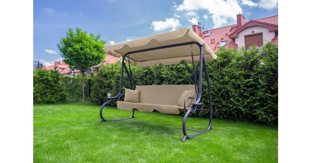 Funfit Garden Deluxe dönthető kerti Hintaágy #bézs | Pepita.hu