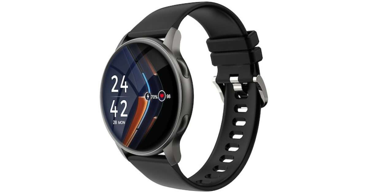 FitSync LA17 AMOLED Smartwatch, Always ON Display, 2.5D Ásványi íves ...