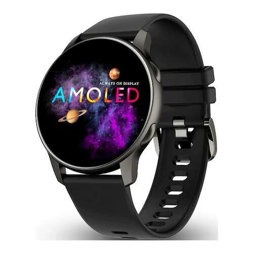 FitSync LA17 AMOLED Smartwatch, Always ON Display, 2.5D Ásványi íves ...