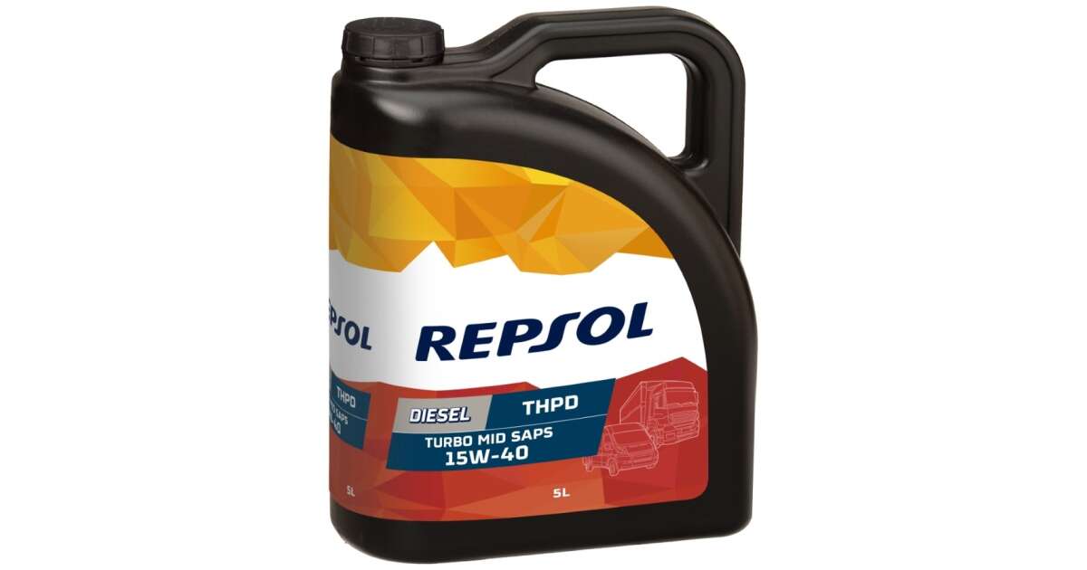 Repsol Diesel Turbo THPD 15W-40 5L motorolaj | Pepita.hu