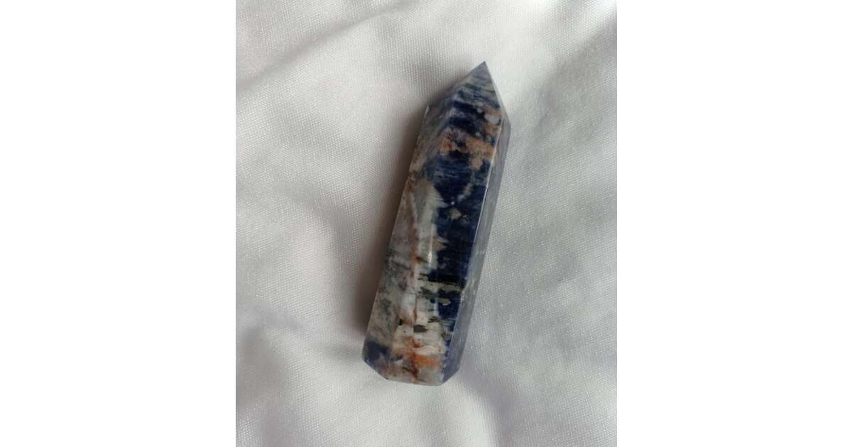 Természetes Szodalit Obeliszk - 8-10 cm | Pepita.hu