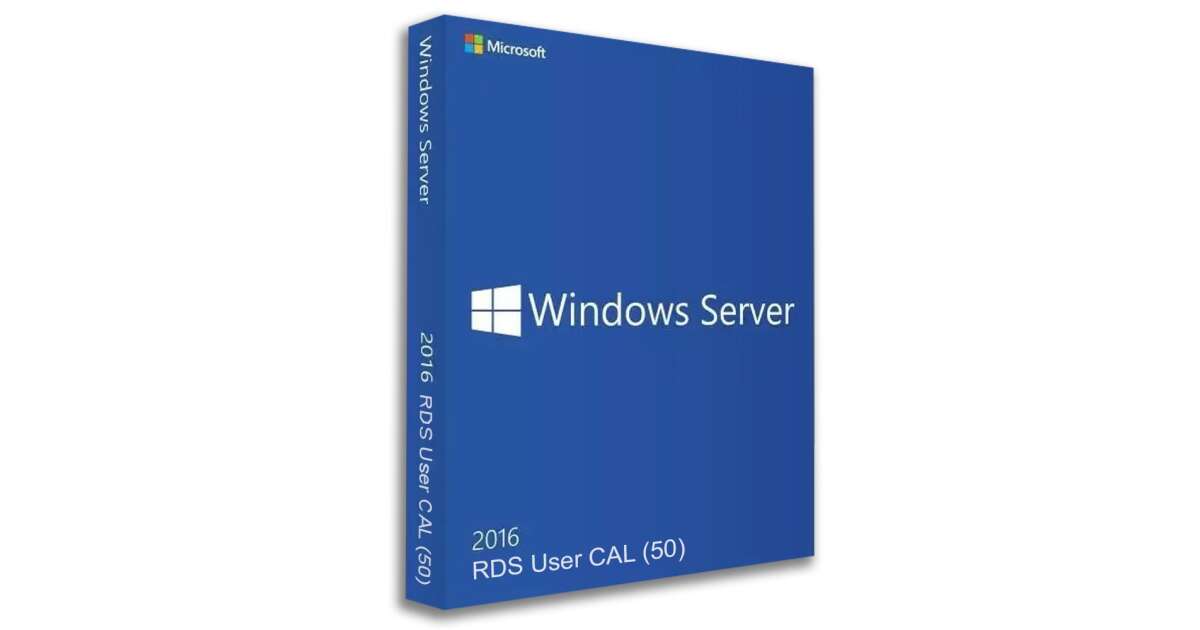 Windows Server 2016 RDS User CAL (50) (6VC-03222) (Digitális kulcs ... Windows Server 2016 RDS User CAL (50) (6VC-03222) (Digitális kulcs ...
