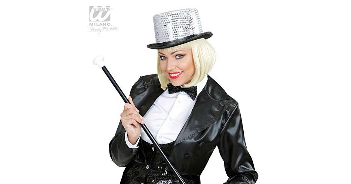 Cilinder kalap fekete csillogó színben 1 db | Pepita.hu