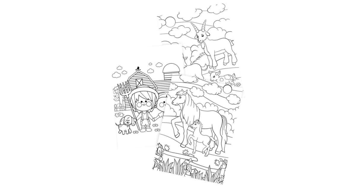 Farm Kifestőkönyv - 36 Rajz - 27x21cm | Pepita.hu