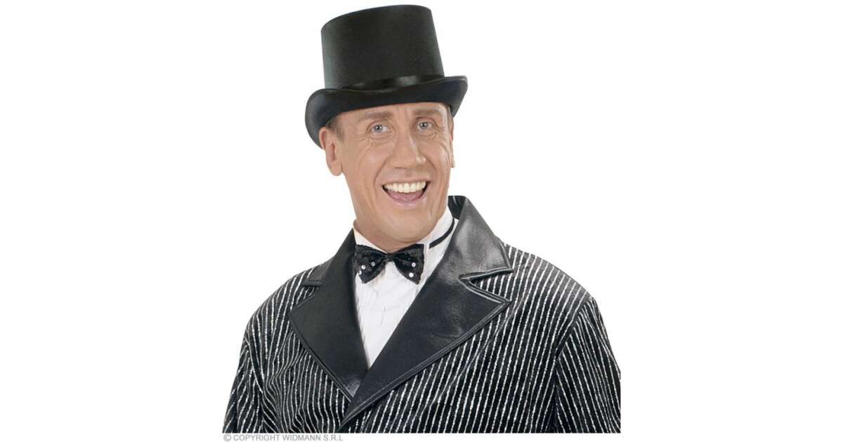 Fekete színű szatén cilinder kalap | Pepita.hu