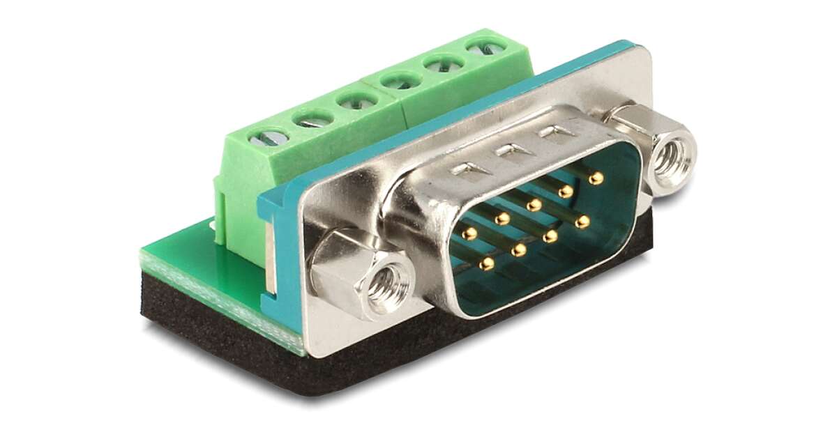 Delock Sub-D 9 pin apa > Terminal block 6 pin adapter | Pepita.hu