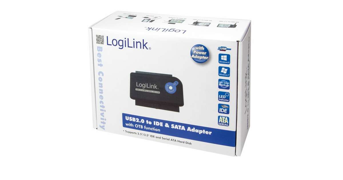 Logilink Adapter USB 2.0 - 2,5 + 3,5 IDE + SATA HDD OTB | Pepita.hu