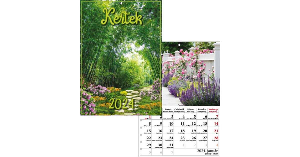 +Falinaptár 2024 A/4 Kertek L02400009 | Pepita.hu