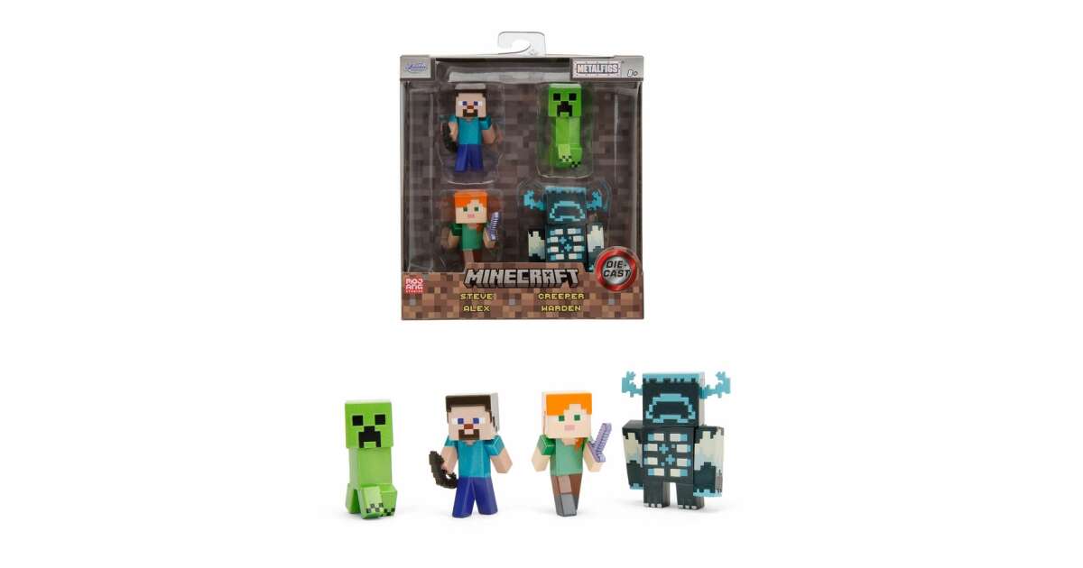 Jada - Minecraft fém figura szett - 4 db-os | Pepita.hu
