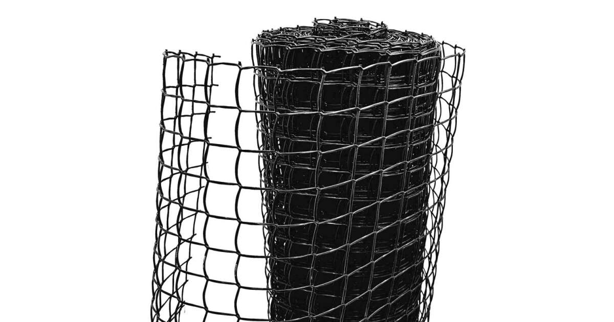 Spalier de grădină Cuadranet plastic 1x25m negru (5x5) 2017332 | Pepita.com