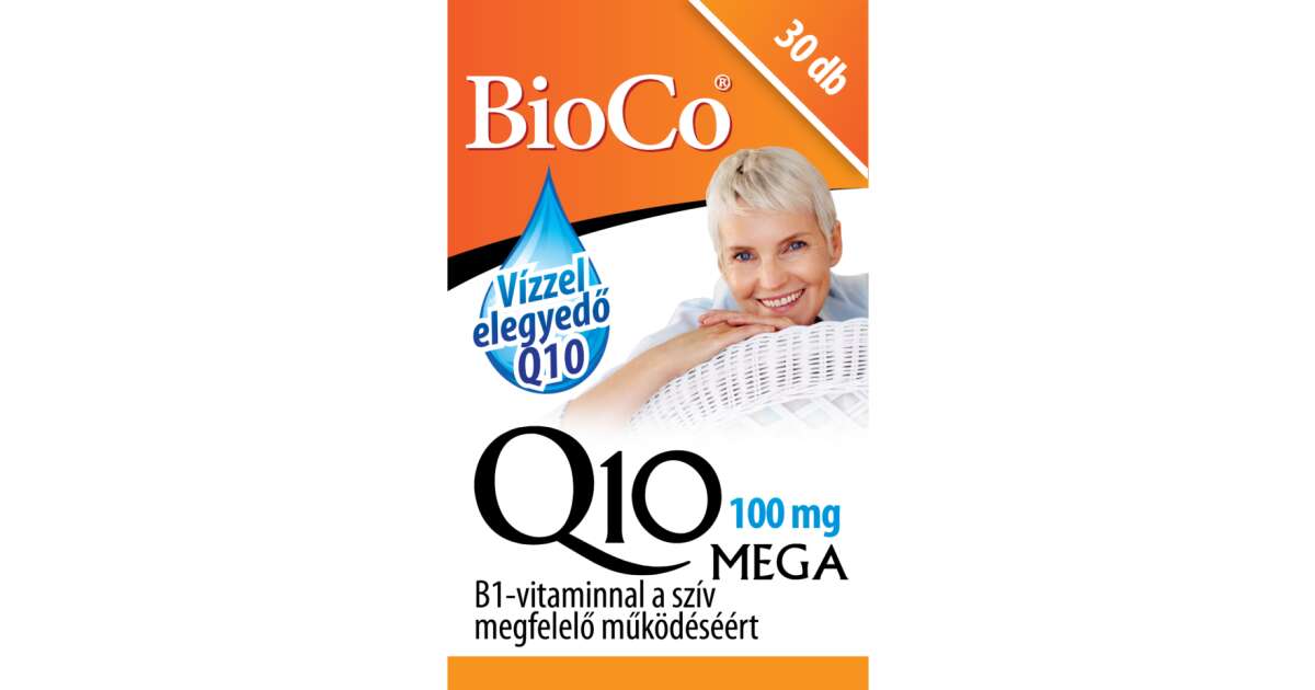 BIOCO VÍZZEL ELEGYEDŐ Q10 MEGA 100 MG KAPSZULA 30 DB | Pepita.hu