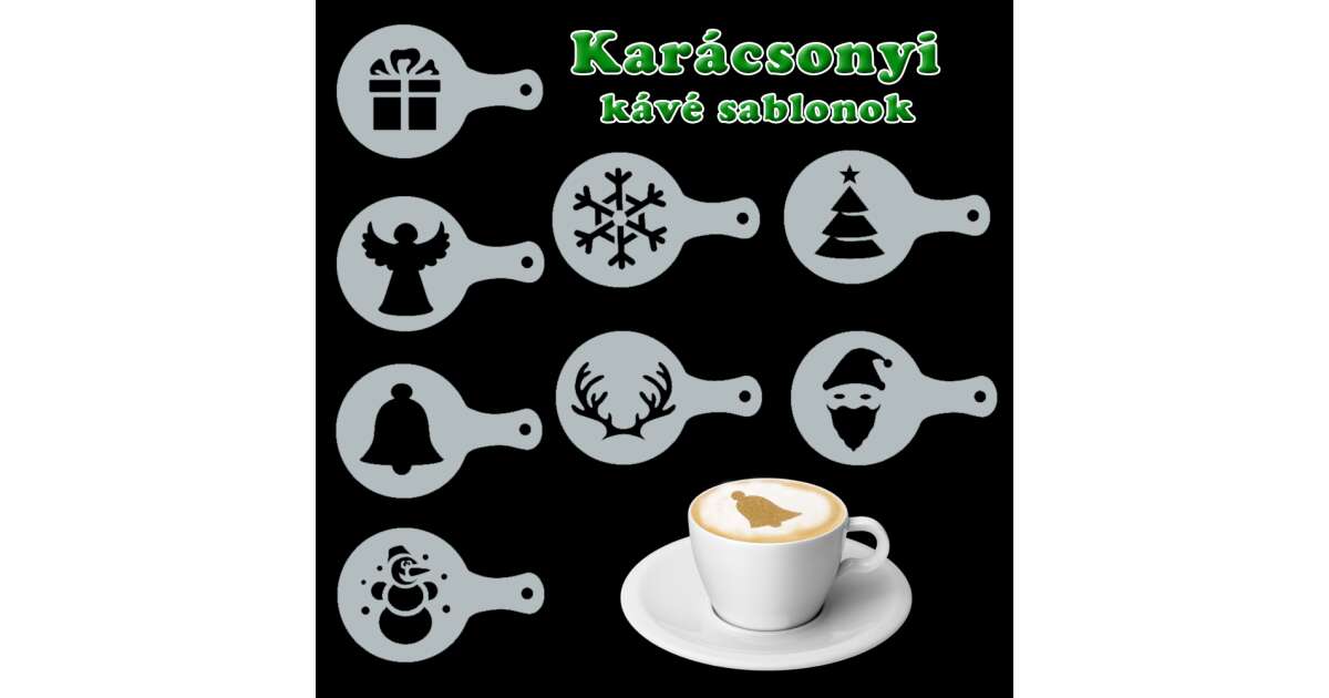 Karácsonyi barista kávé sablonok | Pepita.hu