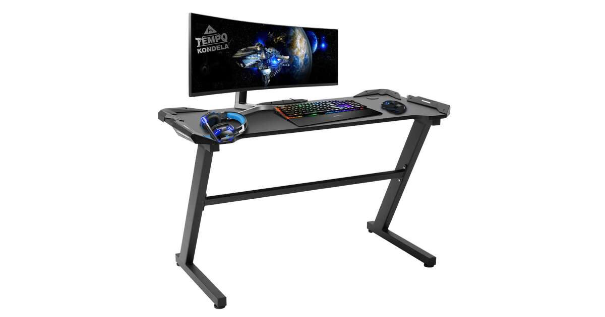 PC asztal/gamer asztal, fekete, JADIS | Pepita.hu