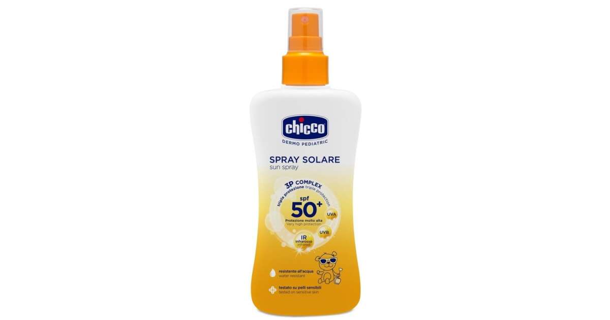 Chicco Napvédő tej spray SPF 50+ UVA, UVB, INFRA - 150 ml 0h + | Pepita.hu