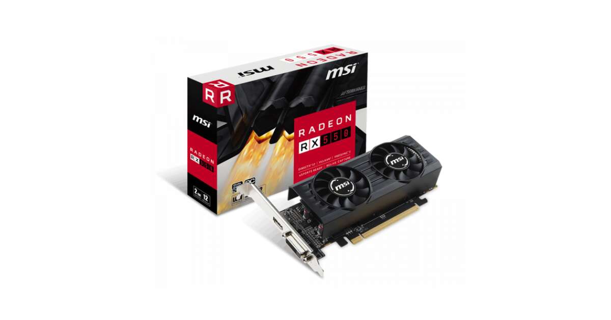 Msi grafická karta pci-ex16x amd rx 550 2gt lp oc 2gb ddr5 RX 550 2GT ...