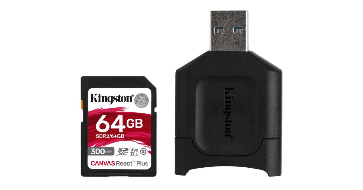 Kingston Technology Canvas React Plus 64 GB SD UHS-II Class 10 | Pepita.com