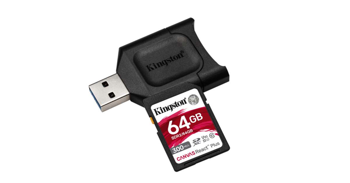 Kingston Technology Canvas React Plus 64 GB SD UHS-II Class 10 | Pepita.com