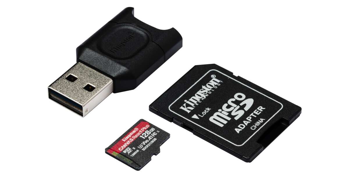 Kingston Technology Canvas React Plus 128 GB MicroSD UHS-II Class 10 ...