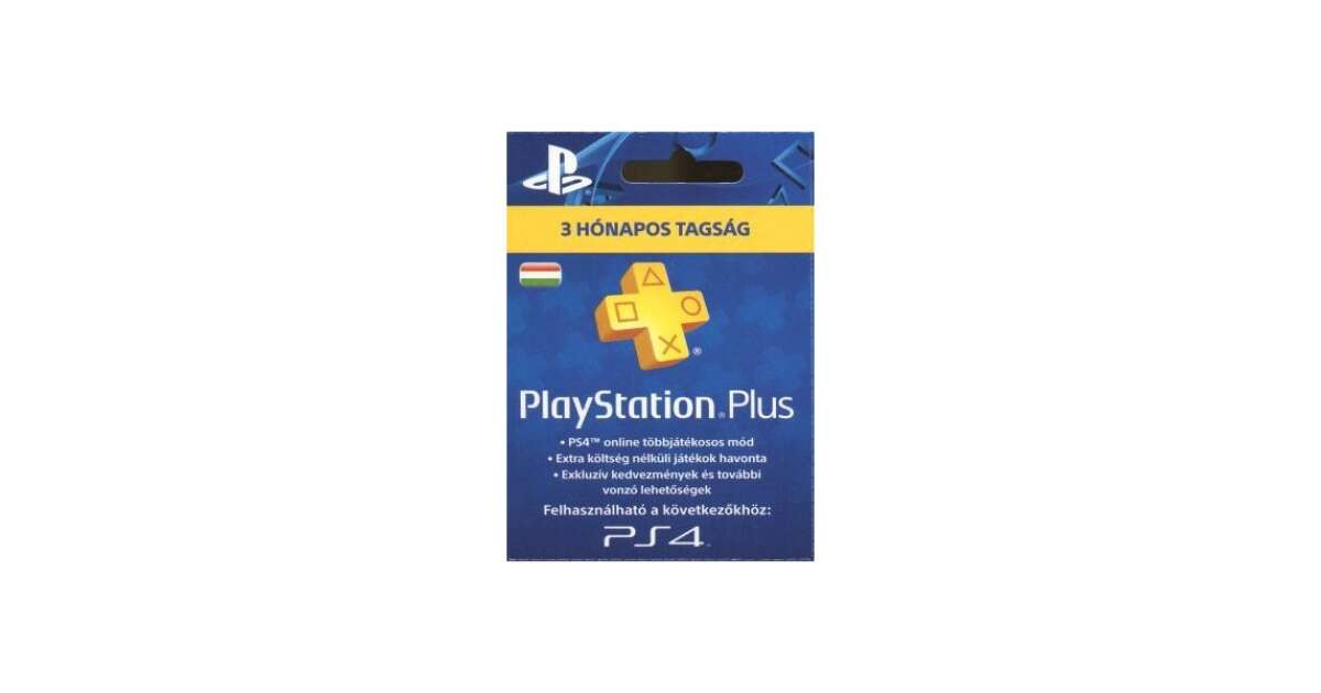 Sony psn playstation plus 90 napos feltöltőkártya (ps4) PS719811442 | Pepita.hu