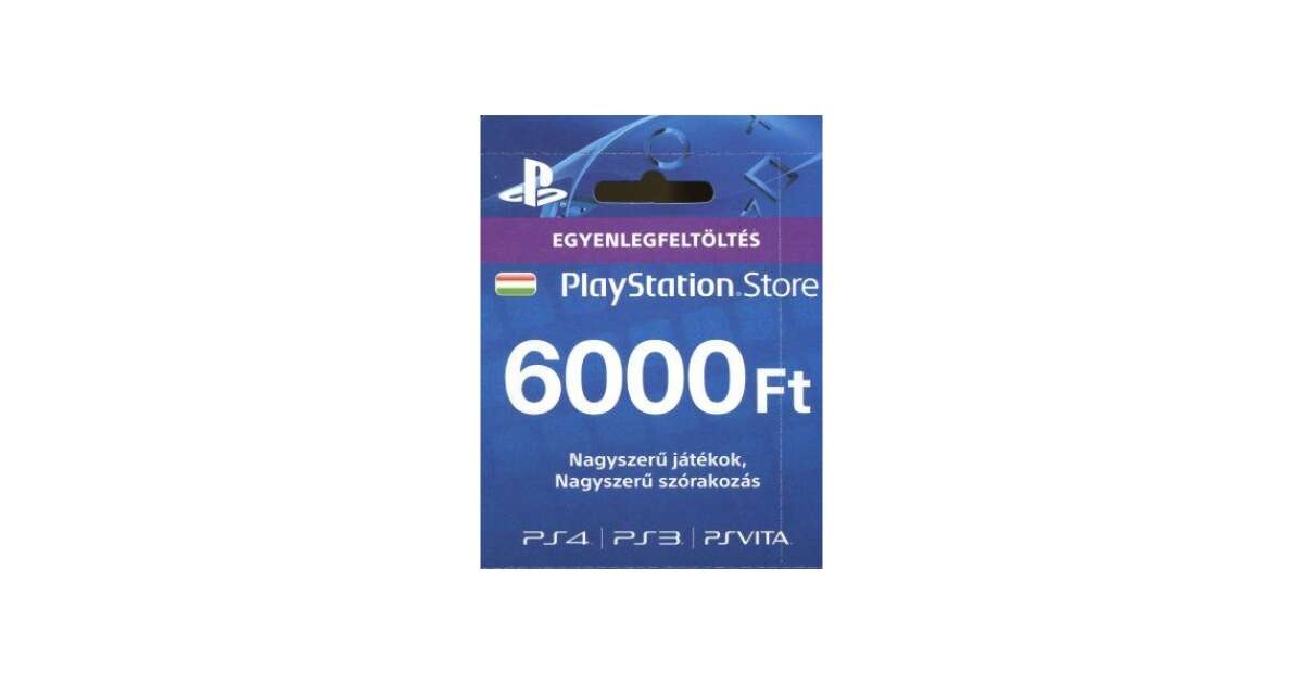 Sony psn playstation live card (ps4) 6000 ft PS719896333 | Pepita.hu