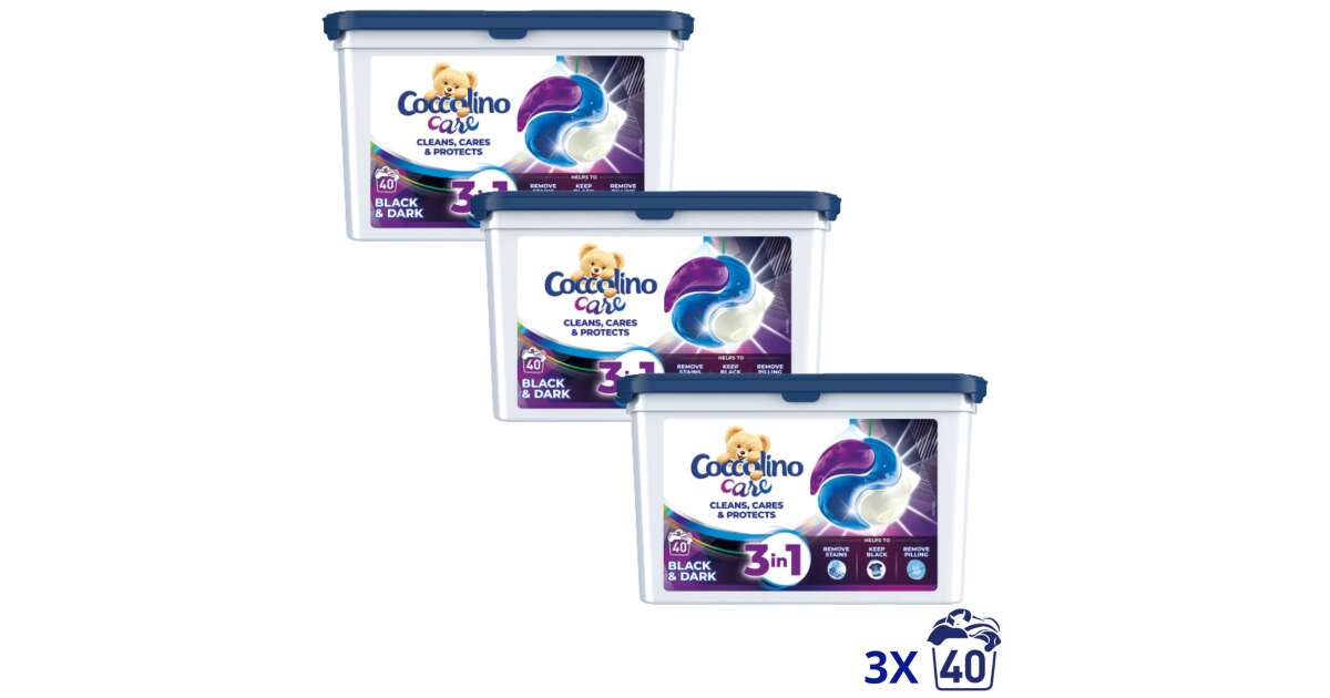 Detergent capsule pentru 3x40 de spalari Coccolino Care Black | Pepita.com