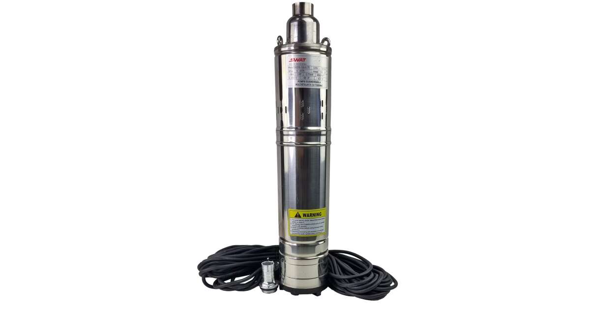 Pompa Submersibila Inox cu Surub, SWAT, Putere 0.75 kw, Inaltime 100 M ...