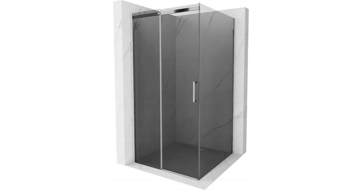 Mexen Omega Zuhanykabin Toló ajtóval 100 x 100 cm, grafit, króm - 825 ...