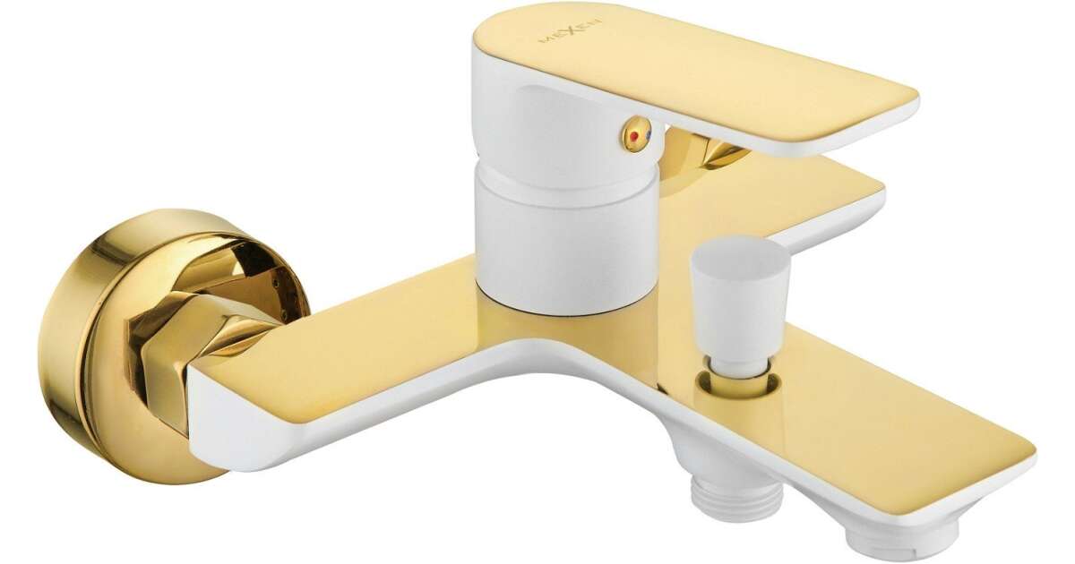Mexen Alfa kád csap , fehér /arany - 745730-25 Kádtölt? csap Kádtöltõ csap | Pepita.hu