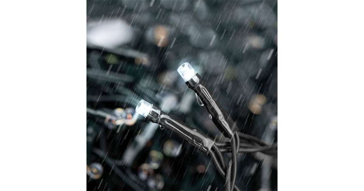 LED karácsonyfa fényfüzér - 1,9 m - 120 LED, hidegfehér - IP44 | Pepita.hu