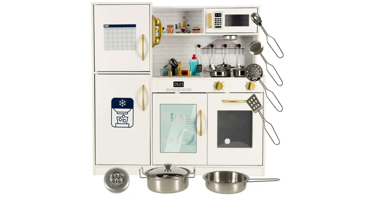 Children's wooden kitchen with fridge Model 2 | Pepita.com